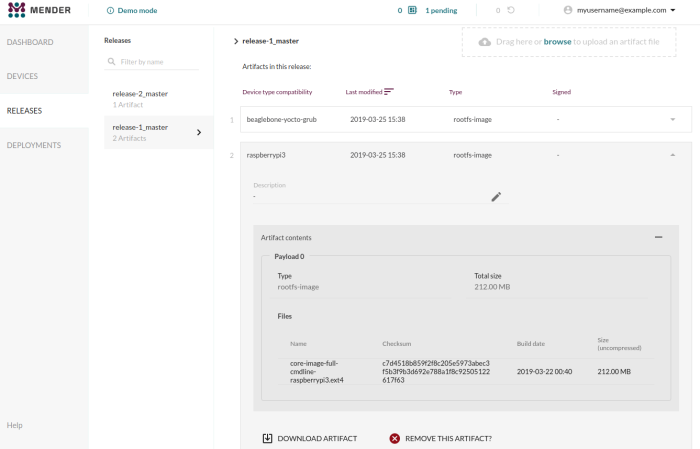 Mender 2.0 beta: Application updates | Mender